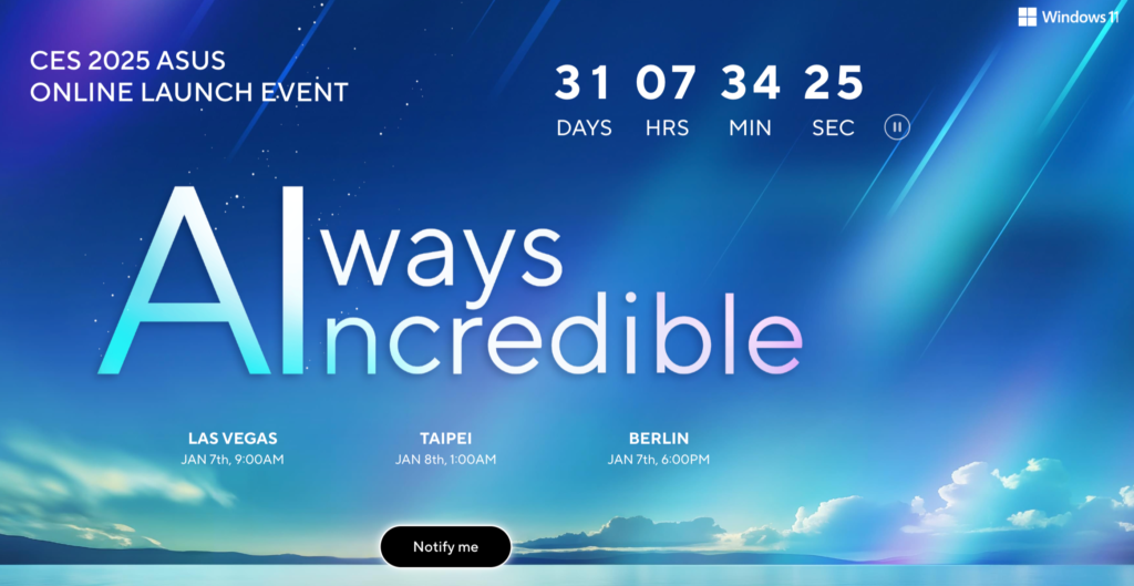 ASUS CES 2025 Press Conference Date Announced For January 8 With New ...